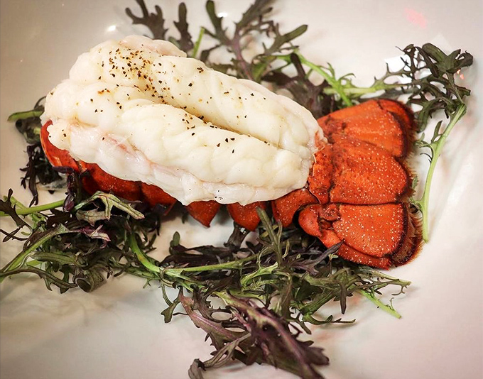 Lobster tail so tender it practically whispers sweet nothings to your taste buds with every bite.
