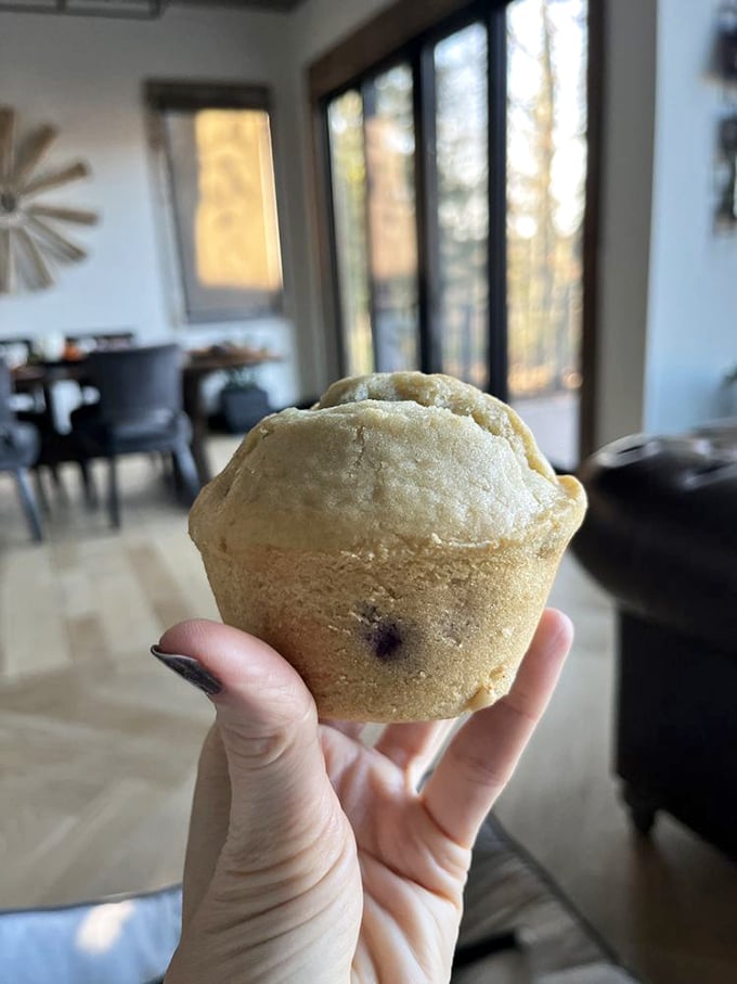 This muffin isn't just a breakfast item—it's what sunshine would look like if it decided to become a baked good.