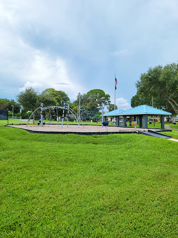 This park offers the quintessential small-town American scene – where kids can play while parents pretend they're not checking their phones.
