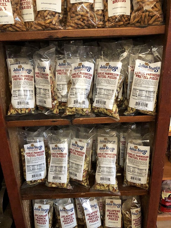 Garlic Parmesan pretzel pieces—proof that innovation and tradition can coexist deliciously. Small bites with big flavor.
