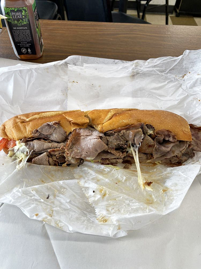 When roast beef achieves its highest purpose – tender slices stacked with such generosity, you'll need to unhinge your jaw like a python.