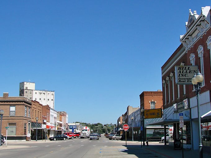 Crete's charming downtown combines historic character with modern practicality—just like your retirement plan when you move somewhere affordable!