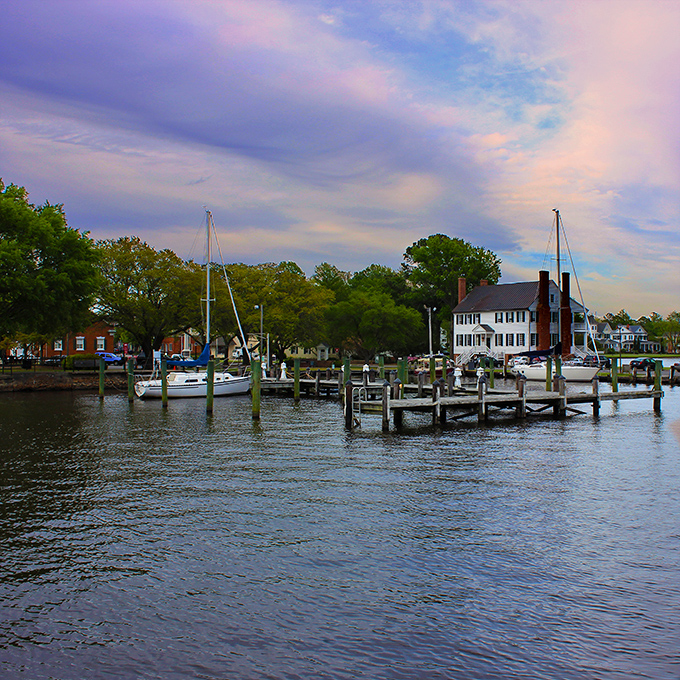 Edenton's classic storefronts line up like old friends, each one offering its own slice of small-town commerce. 