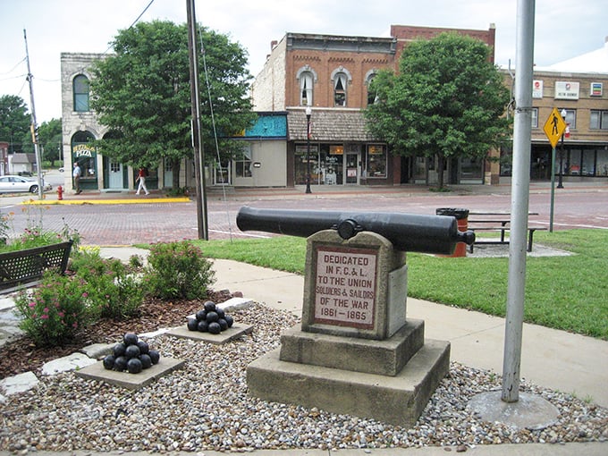 Holton's water tower watches over a town where your Social Security check can cover the essentials with room to spare.