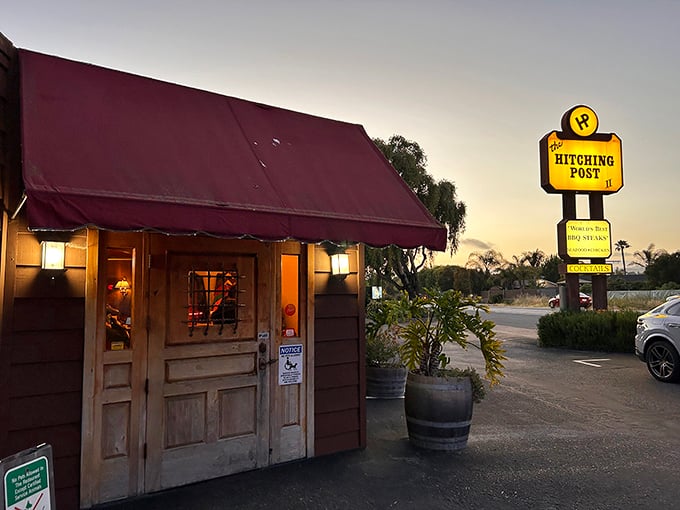 The Hitching Post's humble entrance belies the oak-fired magic happening inside – "Sideways" fans, you've arrived at mecca.