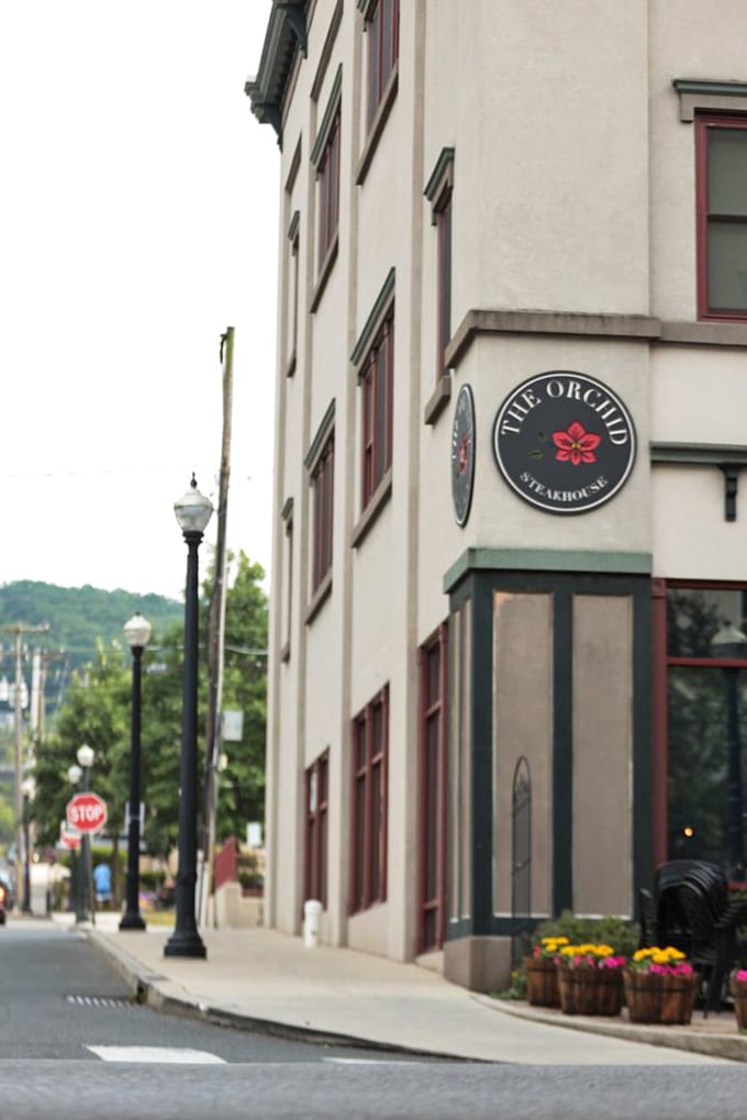 The Orchid's elegant sign marks the spot where East meets West on your plate. Fusion flavors in historic Bethlehem.