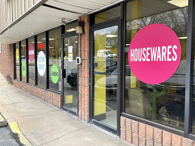 Urban Thrift's colorful window displays prove that secondhand shopping can be both stylish and socially conscious.
