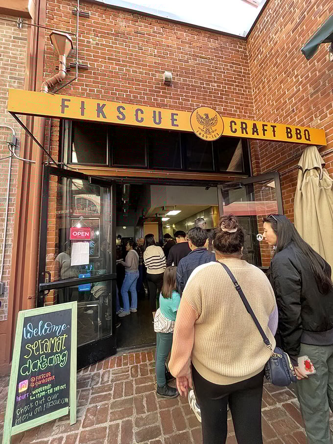 Those patient lines prove that great BBQ is worth waiting for - anticipation builds appetite. 