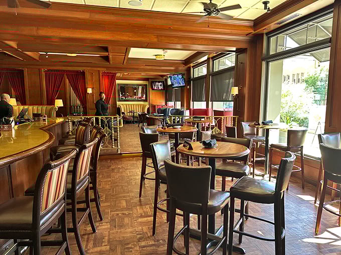 The warm wood interior of Hyde Park invites you to settle in for an evening of carnivorous indulgence.