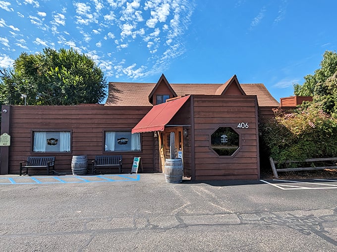 This wooden roadside gem looks like it was plucked from a Western movie set – but the steaks are the real stars.