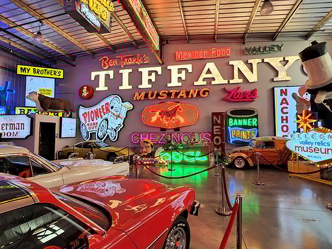 Vintage signs illuminate this treasure trove of nostalgia, where yesterday's advertising becomes today's art.