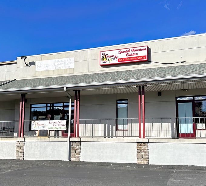 Don't let the strip mall location fool you—this unassuming exterior houses Caribbean flavors that'll transport you faster than any plane ticket.