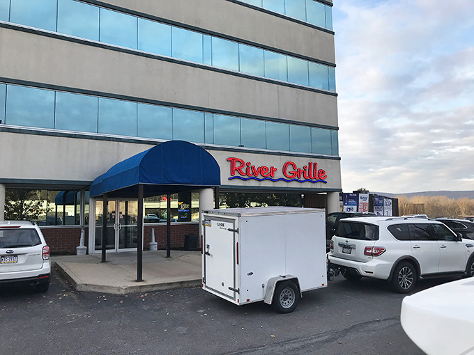 The unassuming exterior of River Grille hides culinary treasures within—proof that in Pennsylvania, you should never judge a restaurant by its storefront.