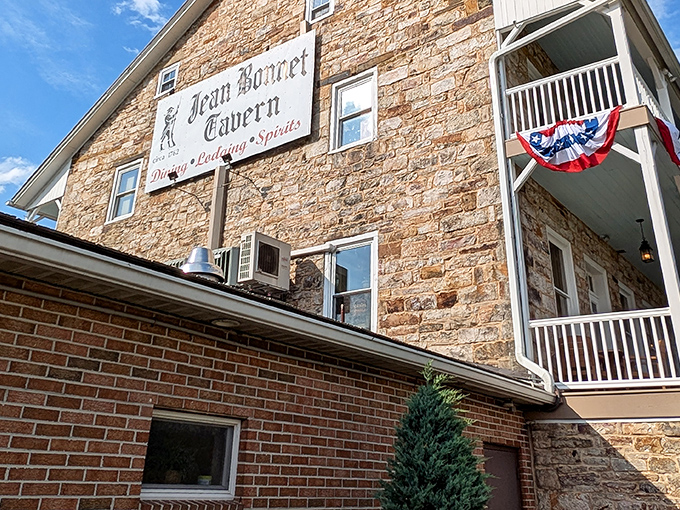 The historic limestone walls of Jean Bonnet Tavern have witnessed centuries of American history. This isn't just dining—it's time travel with silverware.