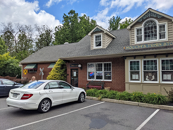 The unassuming exterior of Moccia's Train Stop might fool you, but locals know this brick-and-siding treasure house holds culinary gold within.