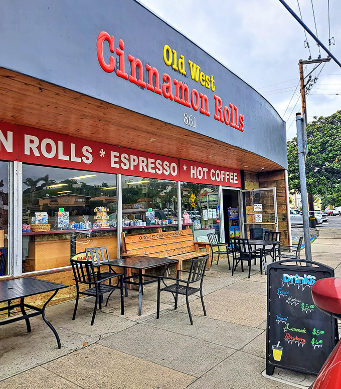 The unassuming storefront that houses pastry perfection. Old West Cinnamon Rolls' modest exterior belies the extraordinary delights waiting inside this Pismo Beach institution.