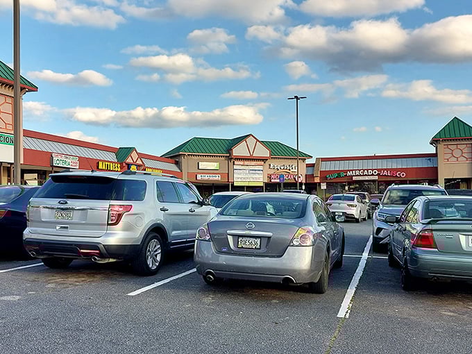 The signature green roof and bold red "THRIFT" letters signal you've arrived at bargain heaven—no password required!