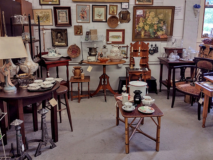 A treasure hunter's paradise! Elegantly arranged furniture and artwork create the perfect backdrop for discovering your next conversation piece.