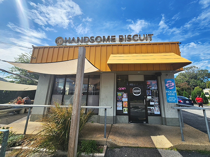 That sunshine-yellow exterior isn't just a building—it's a breakfast beacon calling to hungry souls across Norfolk. No filter needed on this happy hue.