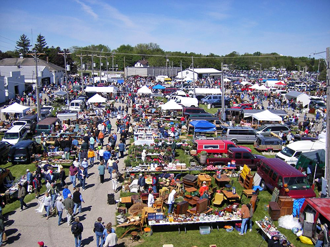 The treasure hunter's paradise spreads across Walworth County Fairgrounds, where one person's castoffs become another's prized discoveries.