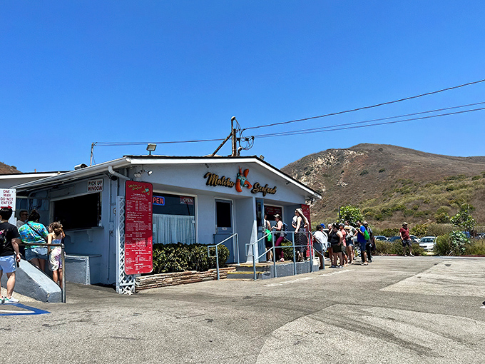 This humble white building along PCH hides one of Malibu's most delicious seafood secrets inside.