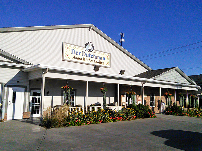 The unassuming exterior of Der Dutchman belies the culinary treasures within. Like finding a Broadway show in a barn, this place delivers star performances on every plate. 