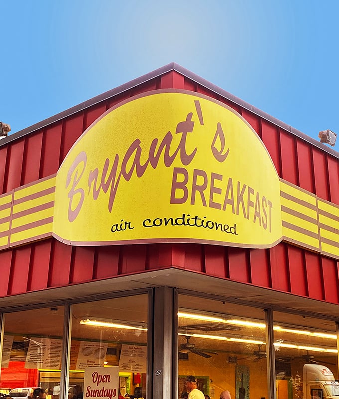 That red-and-yellow exterior isn't just eye-catching – it's a beacon calling breakfast lovers home.