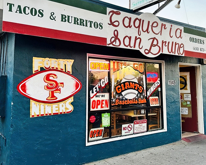 That blue exterior isn't just paint – it's a beacon calling every burrito lover within miles. 