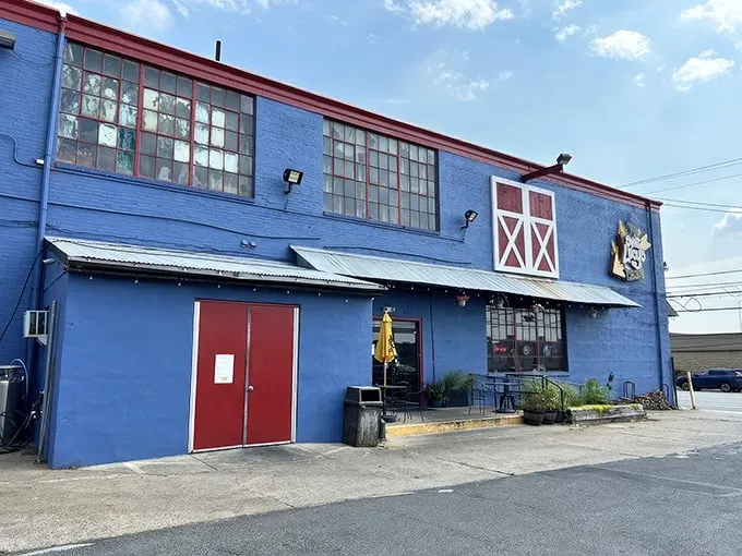The blue exterior with barn-red trim might not scream "barbecue royalty," but like any great superhero, Sweet Lucy's keeps its powers disguised until you step inside.