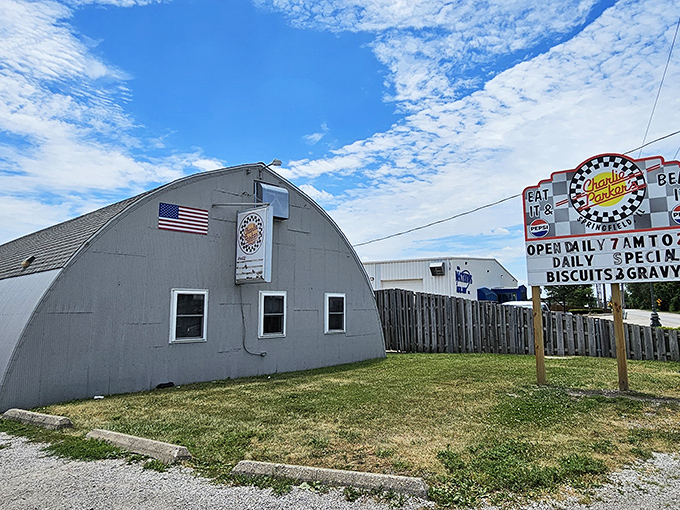 The unassuming Quonset hut exterior of Charlie Parker's might make you wonder if your GPS has betrayed you. Trust it—breakfast nirvana awaits inside.