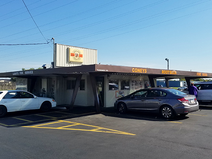 The neon promise of "HOMEMADE ROOT BEER" glows like a beacon for road-weary travelers. This isn't retro by design—it's retro because it never changed.