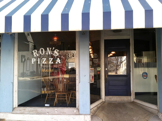 The unassuming storefront of Ron's Pizza in Miamisburg might not stop traffic, but locals know this modest exterior hides pizza treasures worth seeking out.