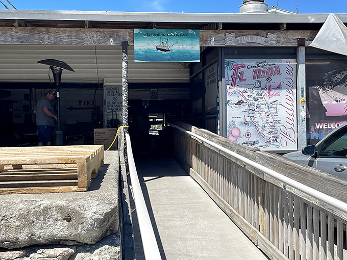 The unassuming entrance to The Freezer might have you checking your GPS twice, but trust me—culinary treasures often hide in plain sight.