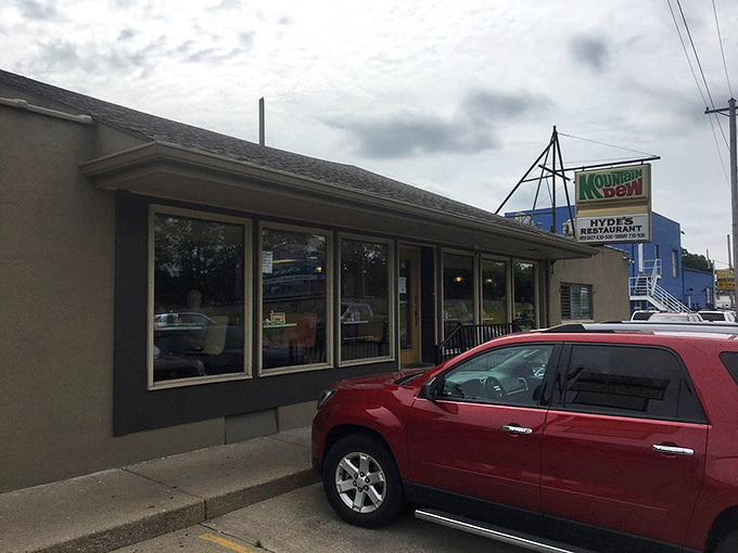 Hyde's Restaurant welcomes you with its unpretentious charm and that "Every Day" sign promising consistent comfort—the culinary equivalent of your favorite sweater.