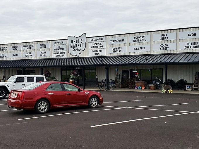 The iconic Ohio-shaped sign welcomes treasure hunters to this sprawling marketplace where one person's castoffs become another's prized possessions.