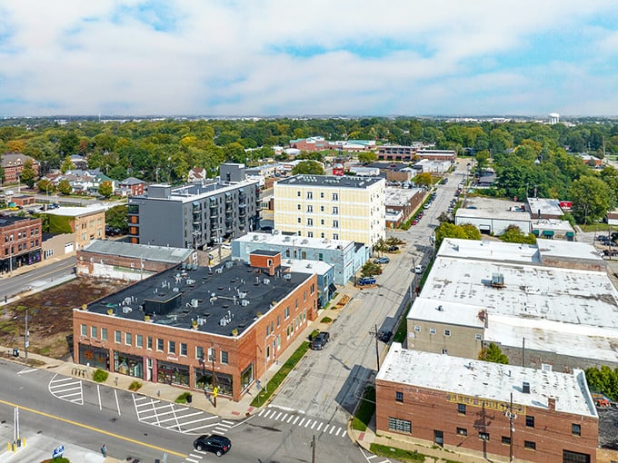 Downtown Champaign's architectural time machine – where historic brick facades meet modern amenities, creating that perfect small-town-with-big-city-perks vibe.