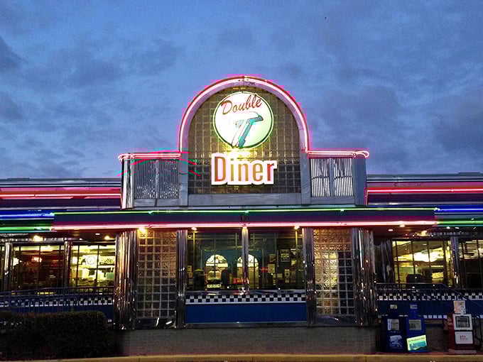 That neon glow isn't just decoration – it's a beacon calling breakfast lovers home to Double T Diner.