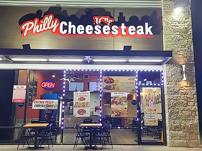 The unassuming storefront that houses culinary magic. Like finding a diamond in a strip mall, JC's red sign beckons hungry Texans from miles around.