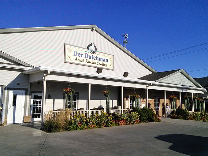 The unassuming exterior of Der Dutchman belies the culinary treasures within. Like finding a Broadway show in a barn, this place delivers star performances on every plate. 