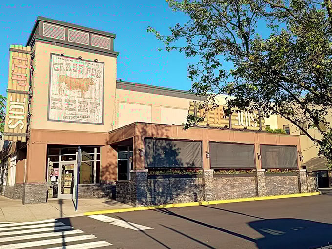 Flip Side's exterior blends seamlessly into Easton Town Center's upscale vibe, while promising something more substantial than mere shopping fuel.