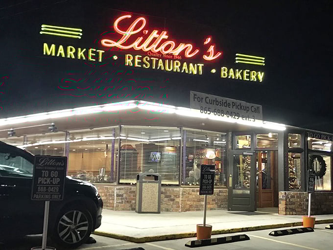 That classic neon glow promises the kind of comfort food that makes your heart sing louder than karaoke night.