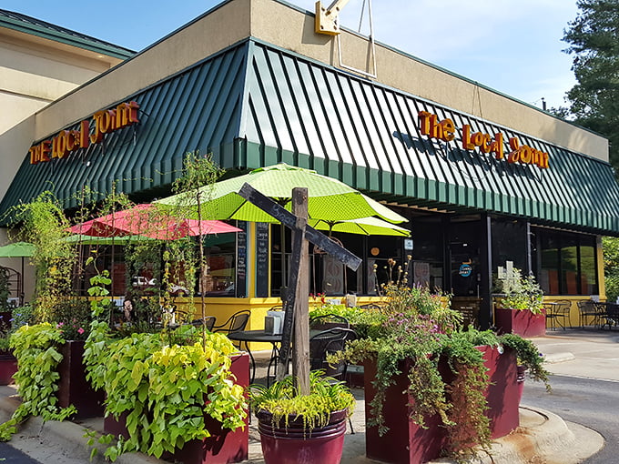 The Local Joint's cheerful exterior promises the kind of breakfast magic that makes early mornings worthwhile.