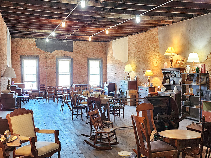 Wooden floors that creak with stories and aisles that beckon you deeper into this treasure-filled labyrinth of memories and possibilities.
