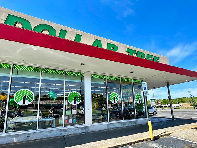 The iconic green and red signage beckons like a budget-friendly lighthouse on Murfreesboro Pike, promising treasures that won't break the bank.