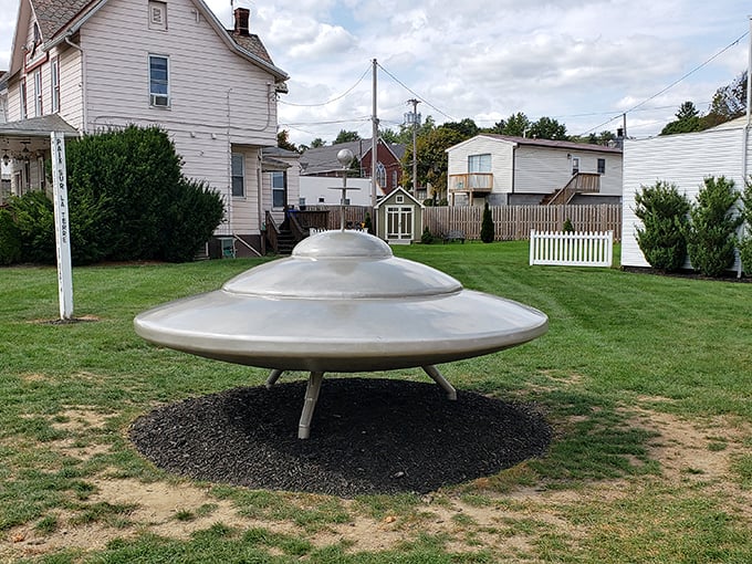 The star attraction of Mars, Pennsylvania sits proudly in the town center, proving that sometimes truth is stranger—and more delightful—than science fiction.