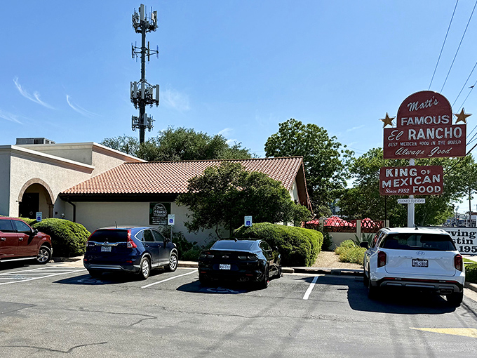 The iconic sign says it all – "King of Mexican Food" isn't just bragging, it's a promise that's been kept since 1952.