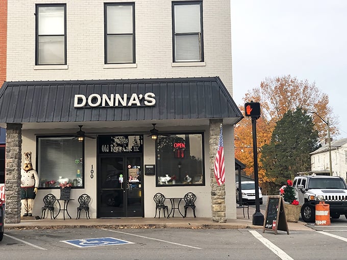 The unassuming storefront of Donna's Old Town Cafe proves that culinary treasures often hide in plain sight. Those bistro chairs aren't just decorative—they're for the breakfast pilgrims who arrive early. 