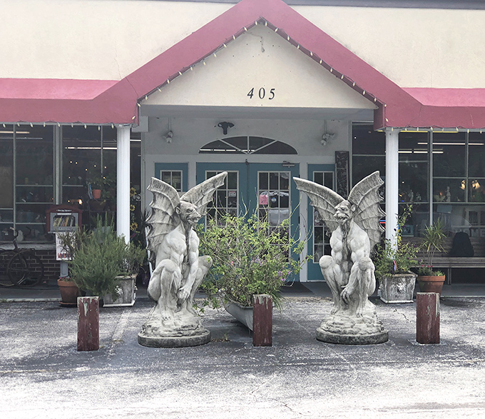 Those stone gargoyles aren't just guarding treasures—they're practically daring you to walk past without discovering something magical inside.