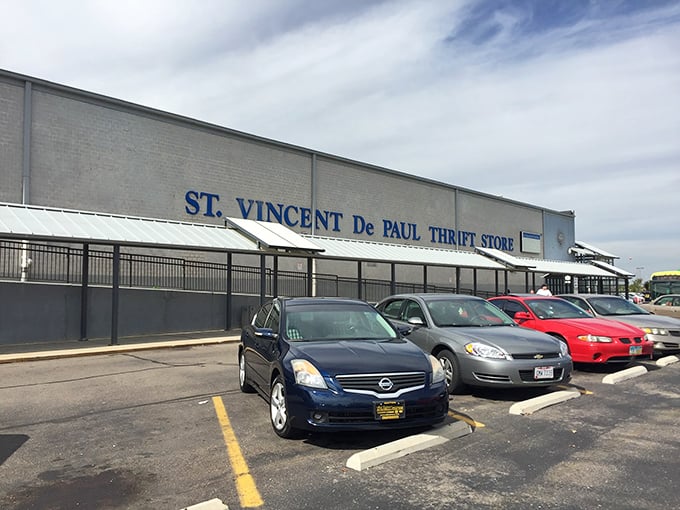 The unassuming exterior hides a universe of treasures within. Like a secondhand Narnia, this Dayton landmark beckons bargain hunters through its blue-signed portal.