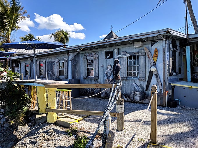 The quintessential Florida fish shack – where the building has weathered more storms than most marriages, and still serves food that makes you forget your troubles.